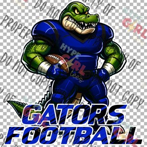 Gators Football Design PNG Digital File. Blue & Black Variant Other ...