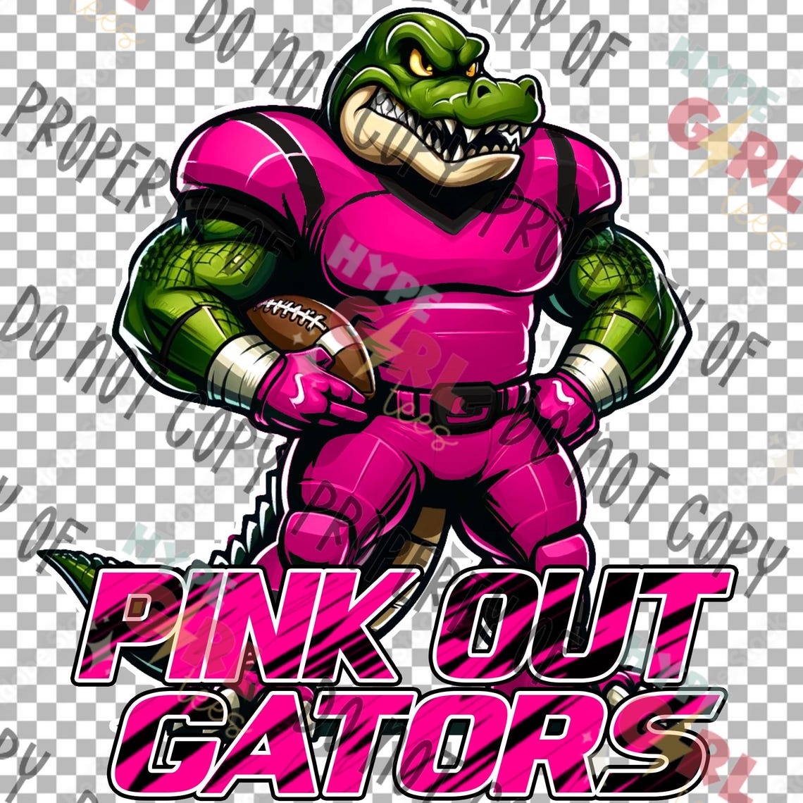 Gators Football Design PNG Digital File. Pink Out Color Variant. Other ...