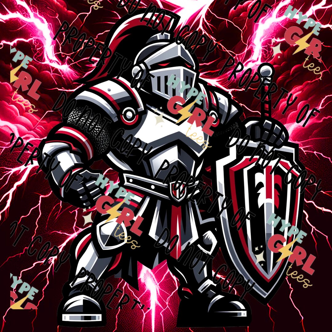 Knights Mascot PNG, Digital File. Knights Logo. Red & Black Variation ...