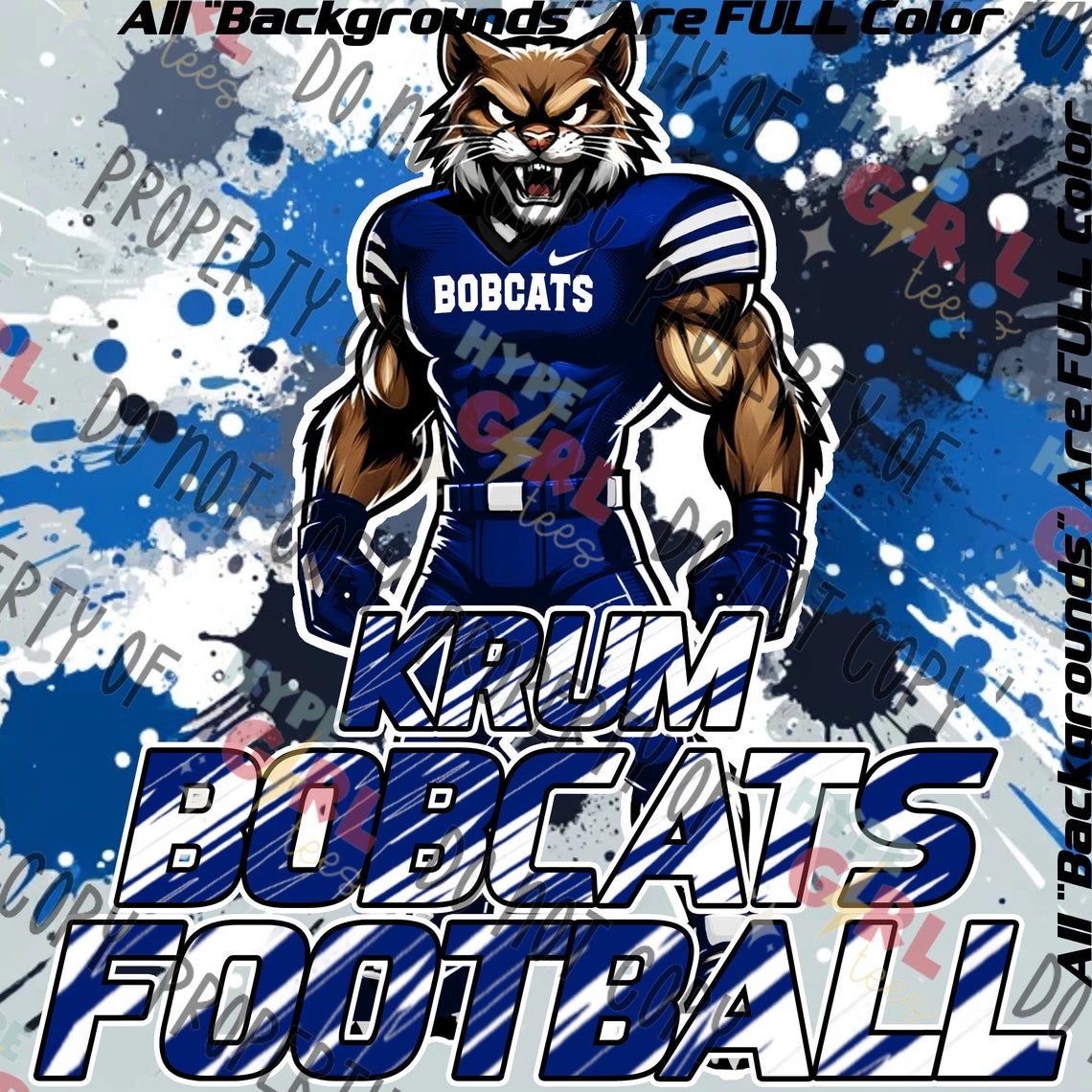 Wildcats Football PNG Digital File. Blue & White Variation. Other ...