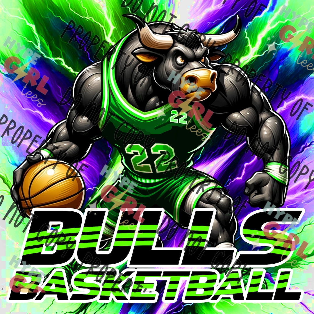 Bulls Basketball PNG, Green & Black Variation. Others Colors Available ...