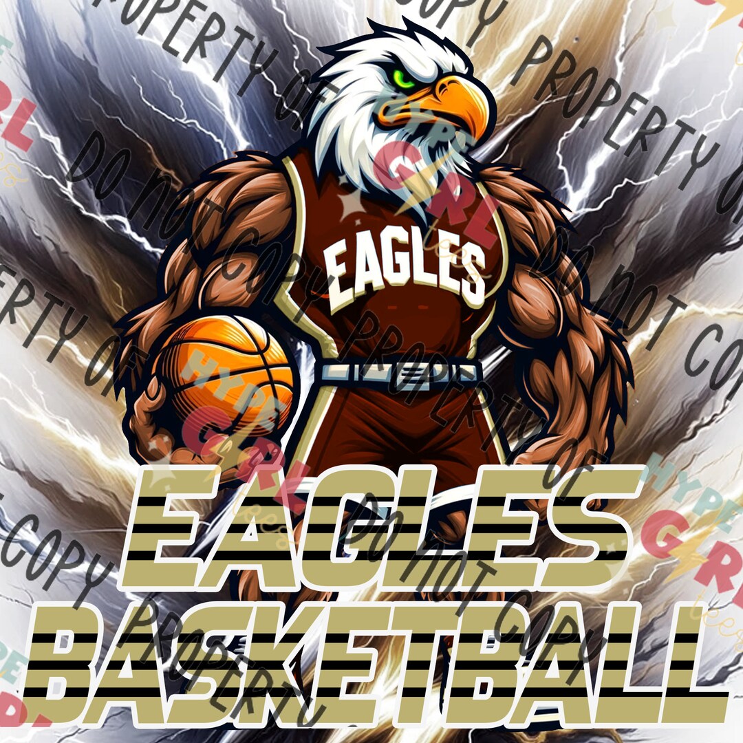 Eagles Basketball Mascot Digital File Maroon & Gold Variation. Other ...