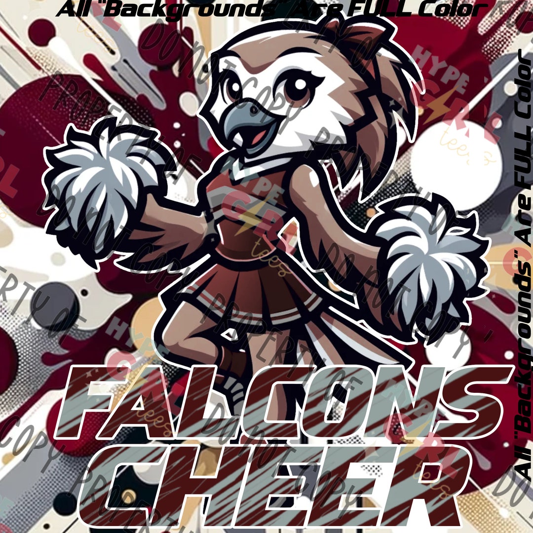 Lady Falcons / Hawks Cheer Design PNG Digital File Instant Download ...