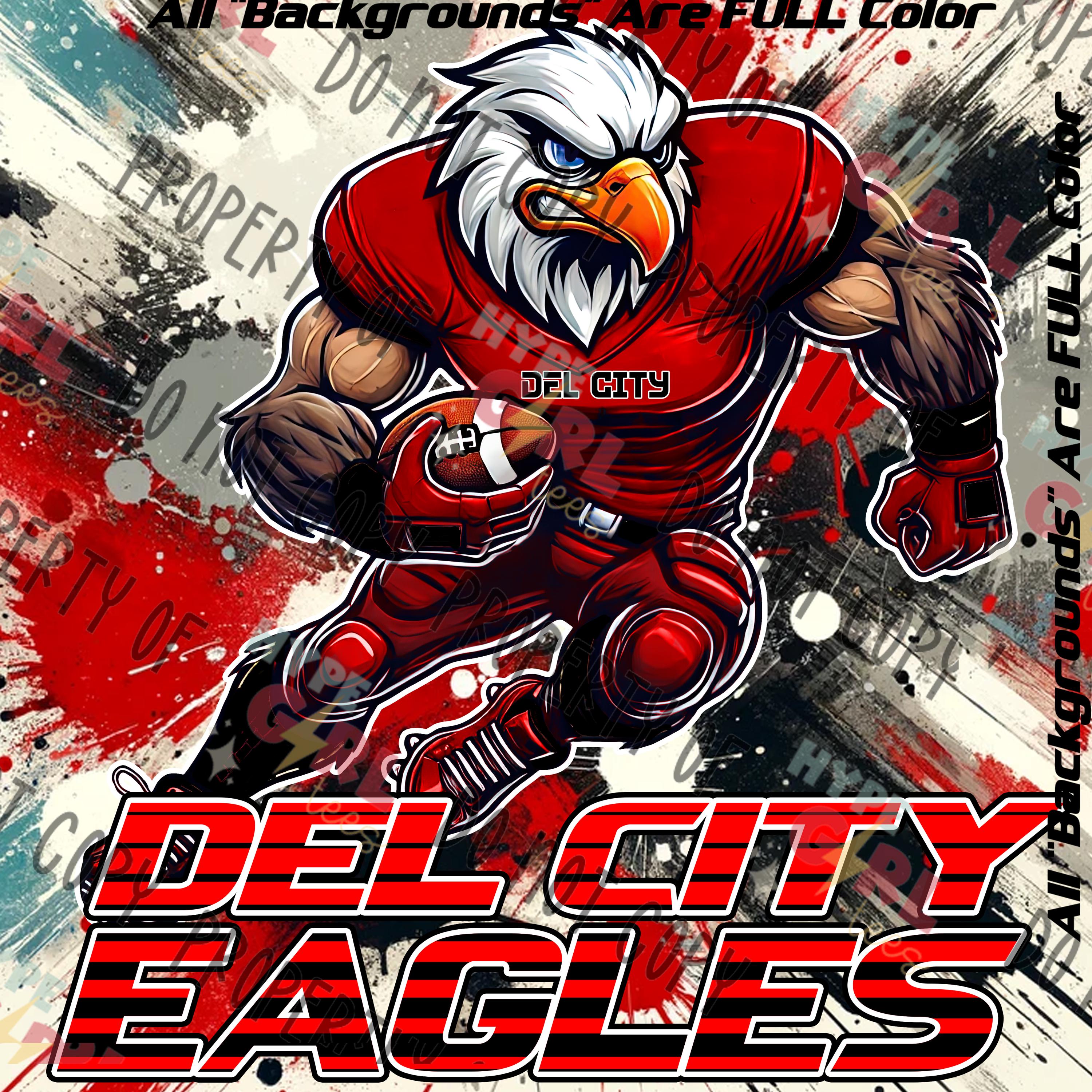 Eagles Football PNG Digital File. Red & Black Variation. Other Colors ...