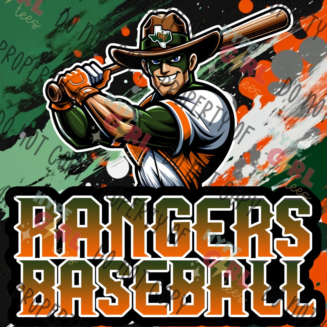 Rangers Baseball Mascot PNG Digital File. Green & Orange Variant. OTHER ...