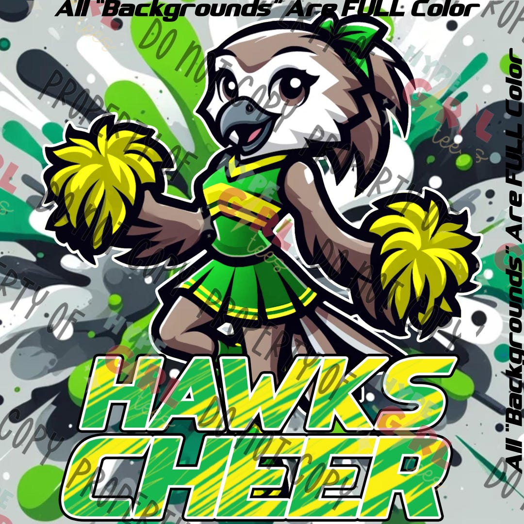 Lady Falcons / Hawks Cheer Design PNG Digital File Instant Download ...
