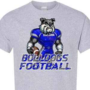 Bulldogs Football PNG Digital File. Blue & Silver Variation. Other ...