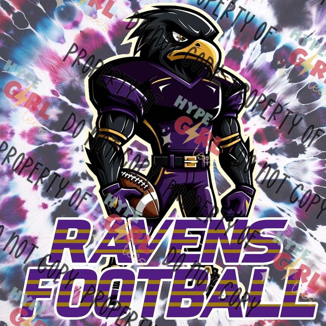 Ravens Football PNG Digital File. Purple & Gold Variation. Other Colors ...