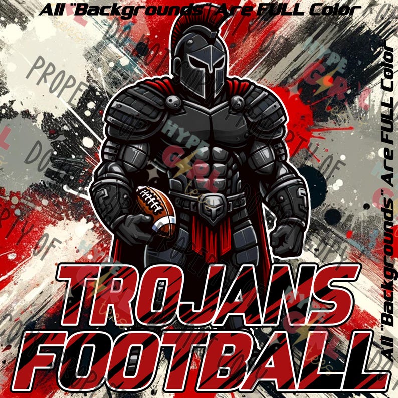 Spartans Football Trojans Football. PNG Digital File. Green & White ...