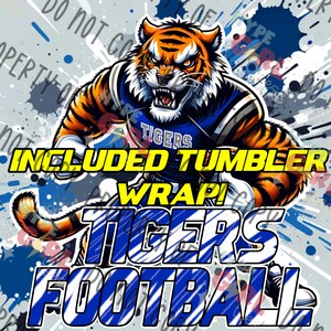 Tigers Football PNG Digital File. Blue & White Variation. Other Colors ...
