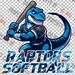 Raptors Baseball / Softball Mascot PNG Digital File. Blue & Baby Blue ...