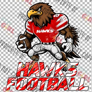 Falcons / Hawks Football PNG Digital File. Red & White Variation. Other ...