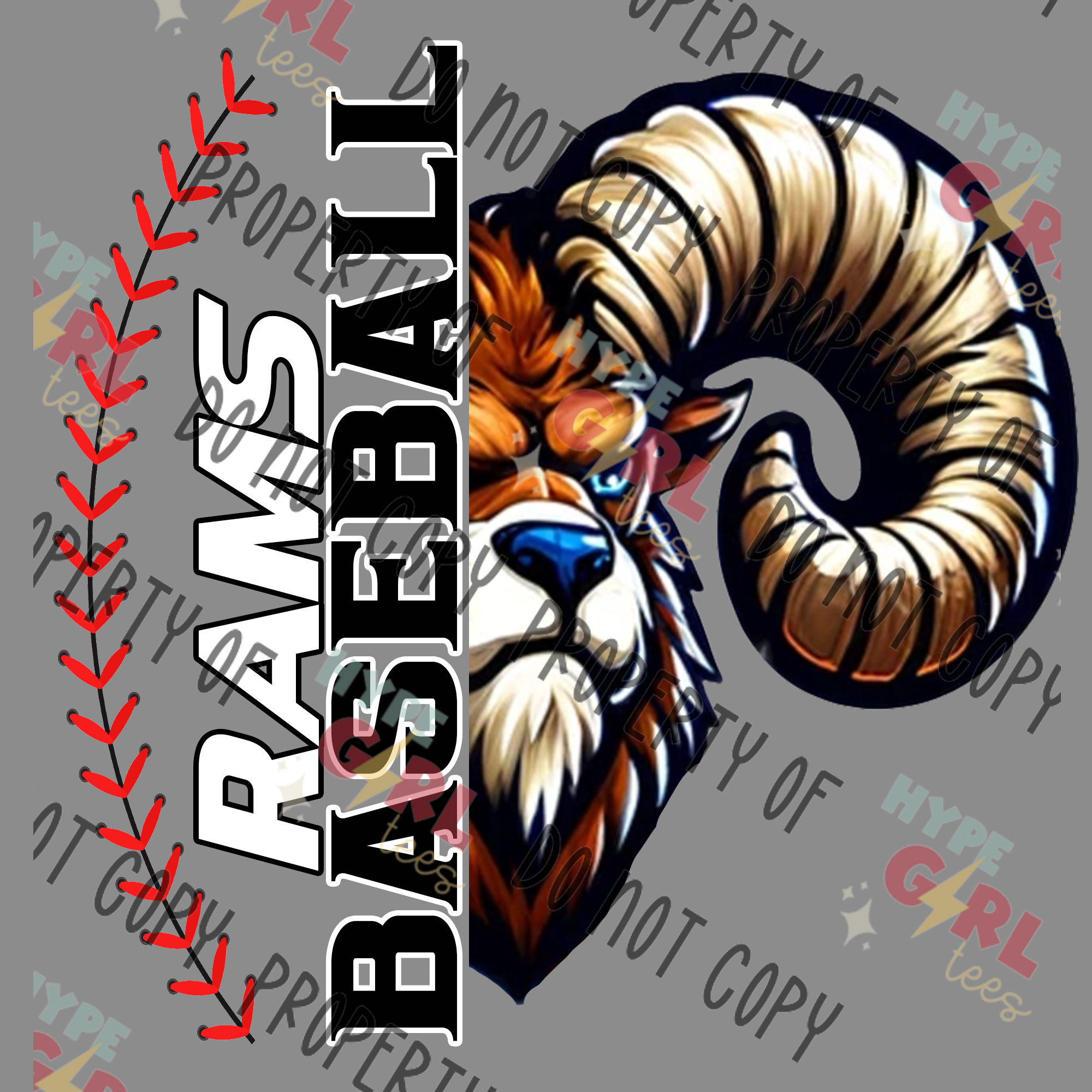 Rams Baseball Design, Digital File PNG. Instant Download, Ready to ...