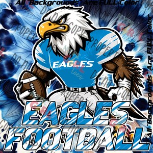 Eagles Football PNG Digital File. Columbia & White Variation. Other ...