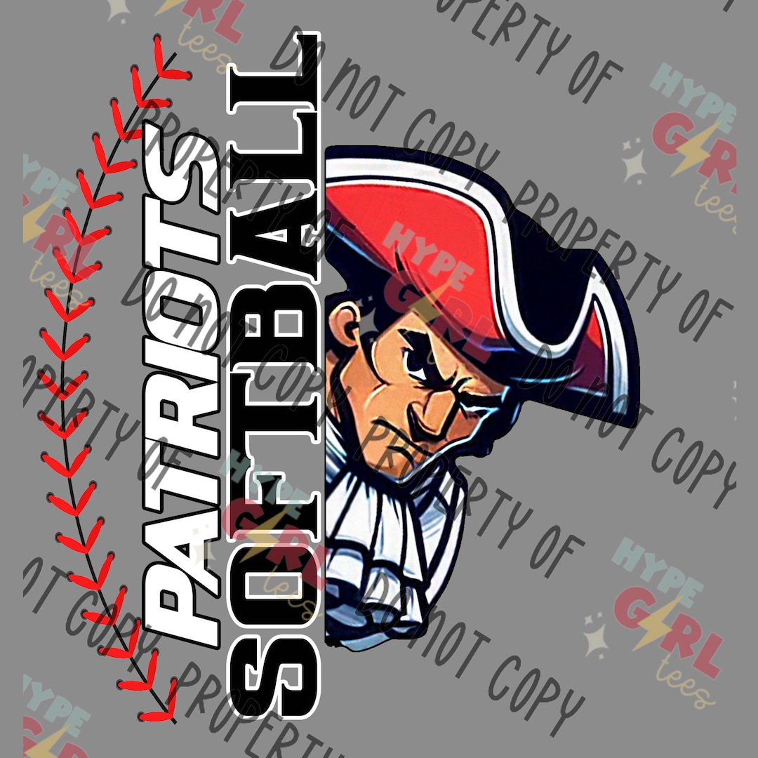 Patriots Softball Design, Digital File PNG. Instant Download, Ready to ...