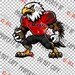 Eagles Football PNG Digital File. Red & Black Variation. Other Colors ...