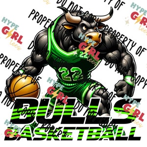 Bulls Basketball PNG, Green & Black Variation. Others Colors Available ...