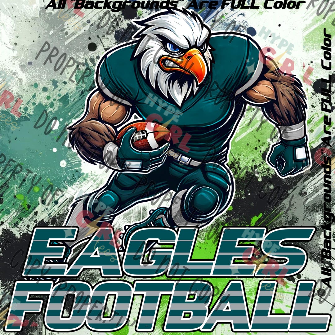 Eagles Football PNG Digital File. Green & Silver Variation. Other ...