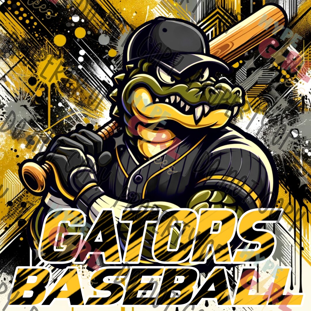 Gators Baseball / Softball Mascot PNG Digital File. Purple & Gold ...