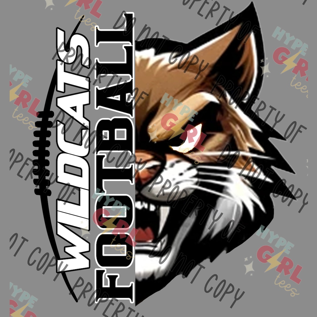 Wildcats Football Design, Digital File PNG. Instant Download, Ready to ...
