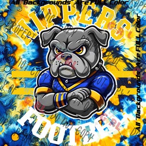 Bulldogs Mascot PNG Digital File. Blue & Gold Variation. Other Colors ...