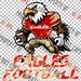 Eagles Football PNG Digital File. Red & Vegas Gold Variation. Other ...