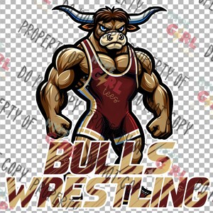 Longhorns / Bulls / Steers Wrestling Design PNG, Digital File. Blue ...