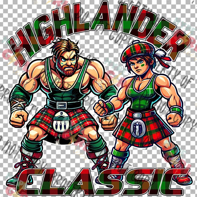 Exclusive Highlanders Wrestling Male & Female Designs - Etsy