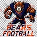 Bears Football PNG Digital File. Navy & Orange Variation. Other Colors ...