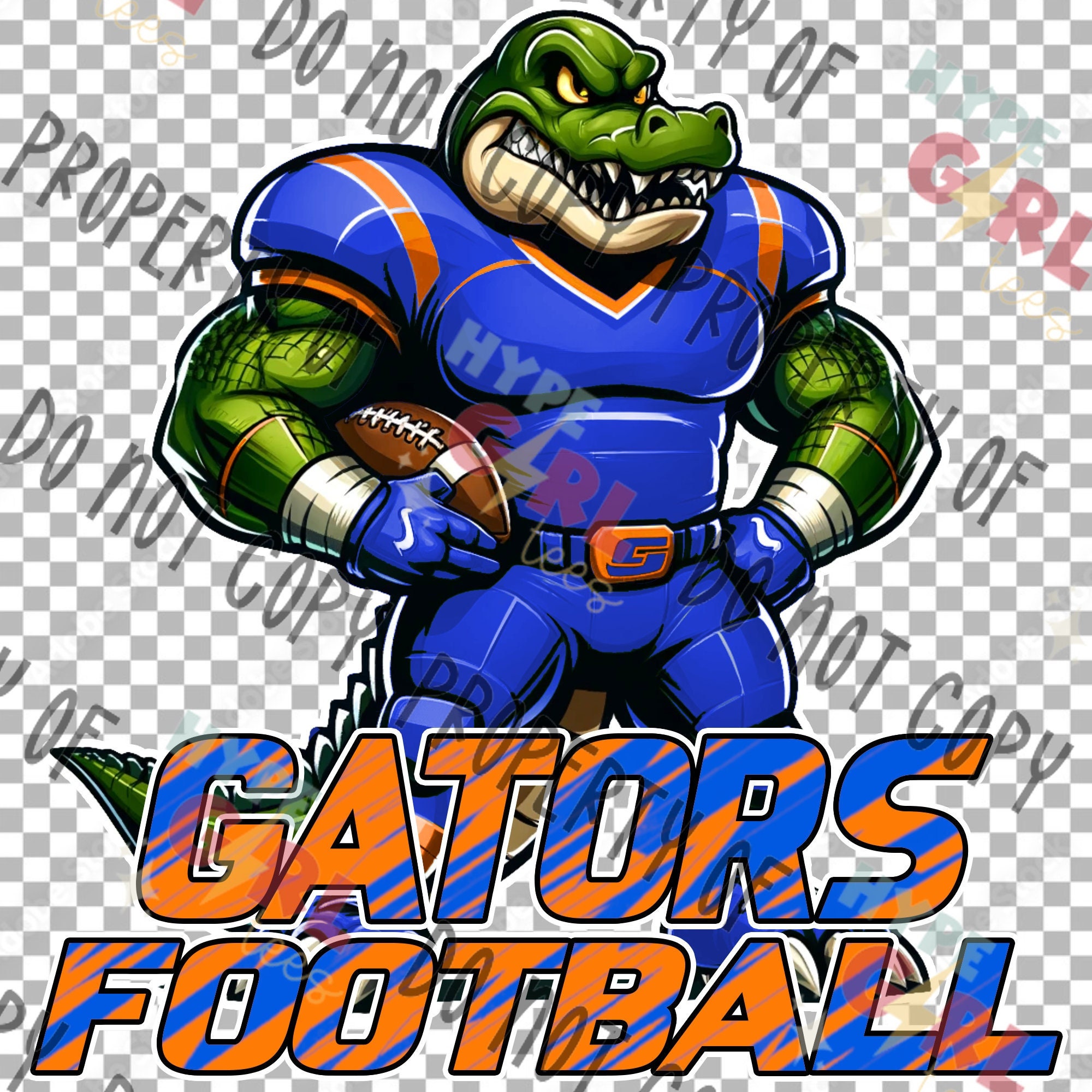 Gators Football Design PNG Digital File. Blue & Orange Variant Other ...