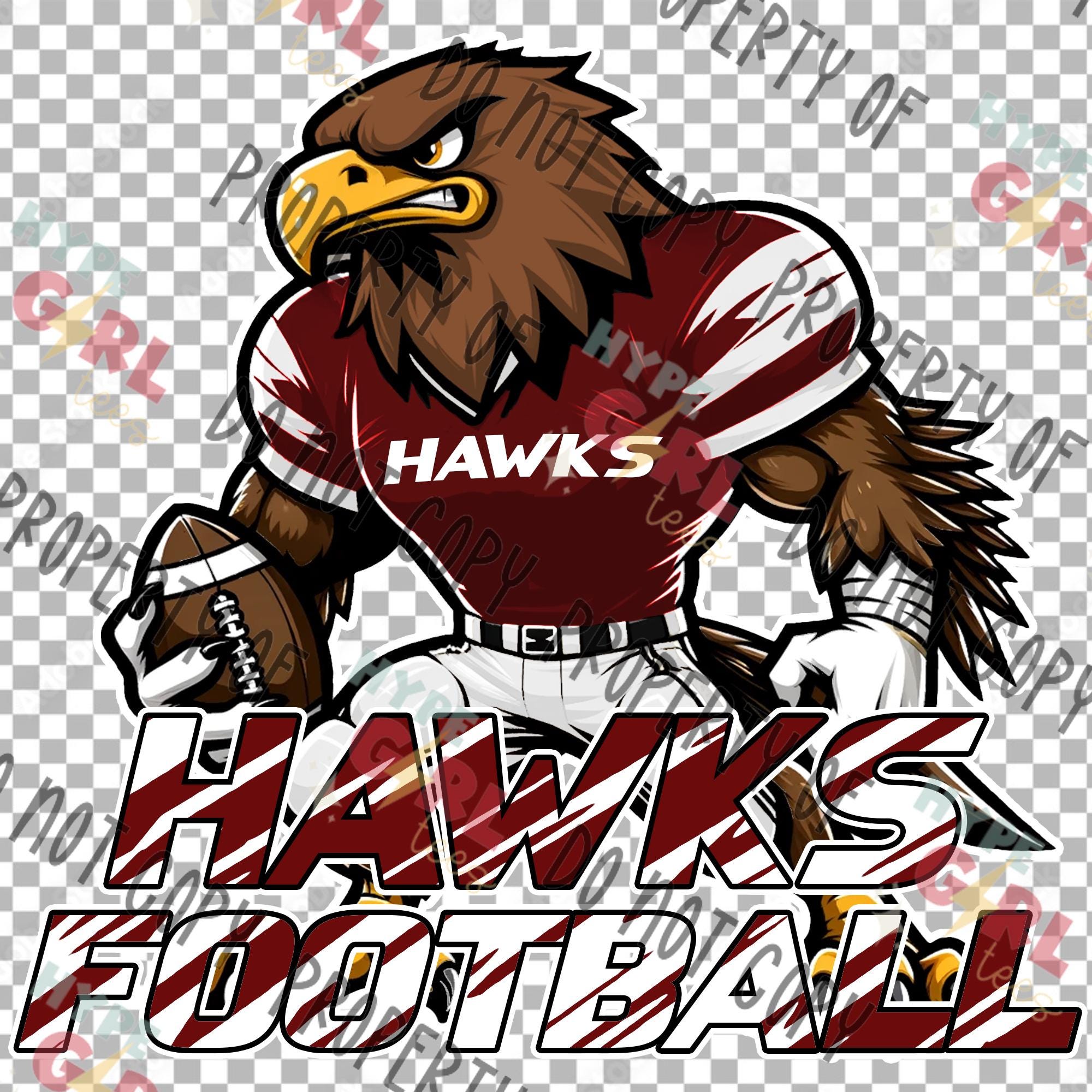 Hawks / Falcons Design PNG Digital File. Maroon & White Variation ...