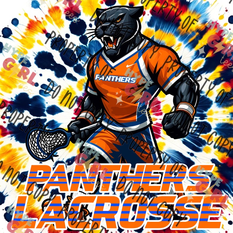 Panthers Lacrosse Mascot Design PNG Orange & Blue Variation, Other ...