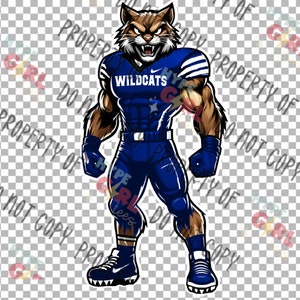 Wildcats Football PNG Digital File. Blue & White Variation. Other ...