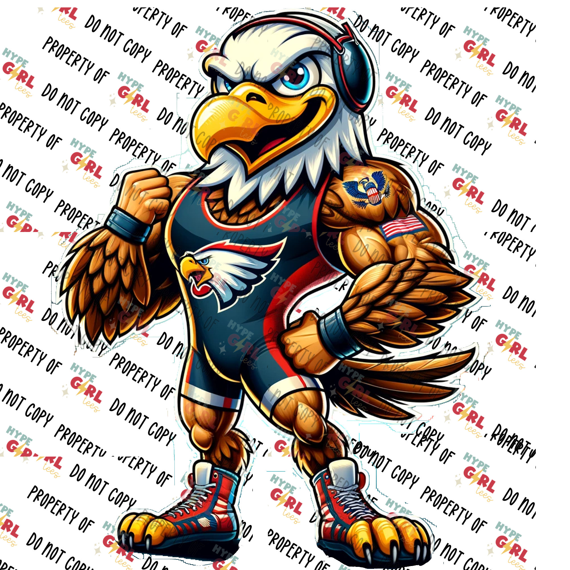 Eagle Wrestling Mascot PNG Files. Other Colors Available!! Original ...