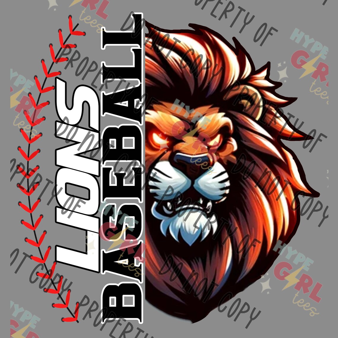 Lions Baseball Design, Digital File PNG. Instant Download, Ready to ...