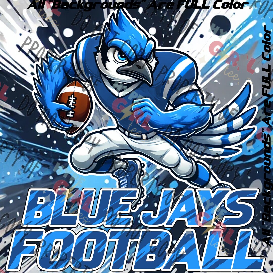 Blue Jays Football PNG Digital File. Blue & White Variation. Other ...