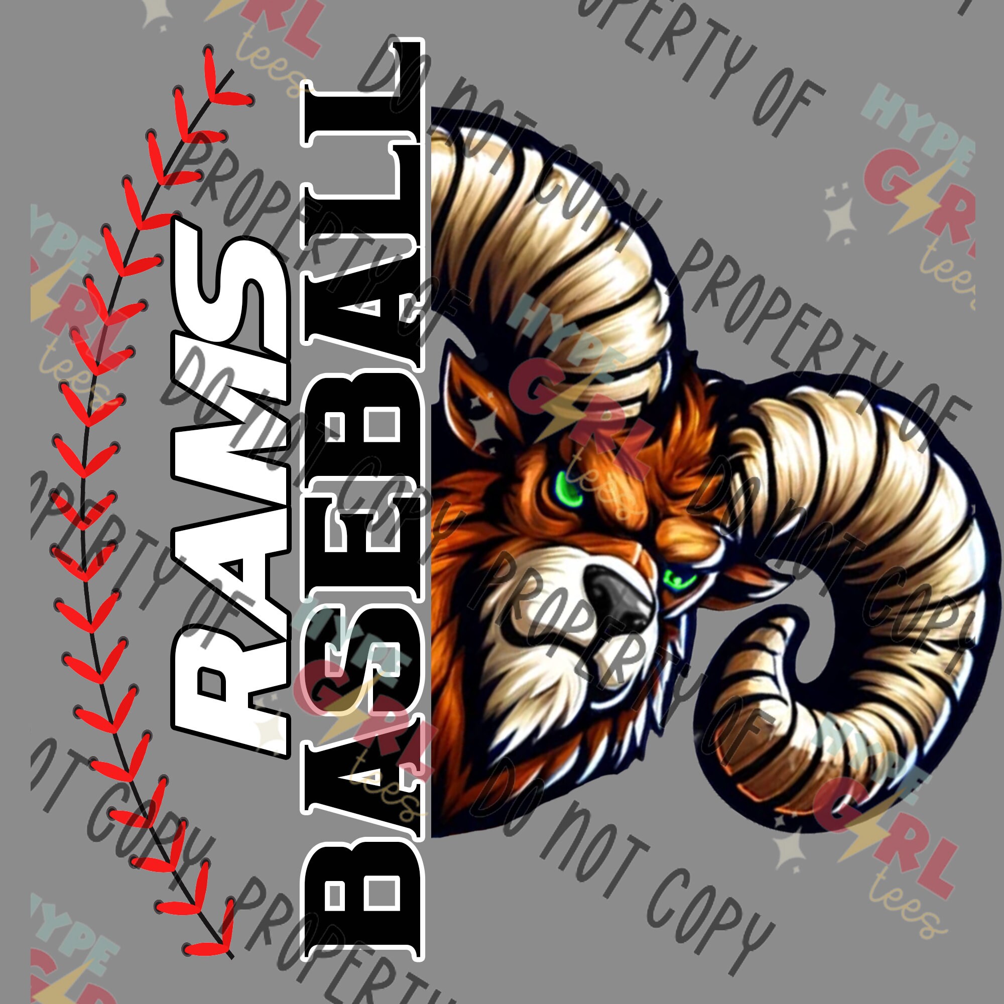 Rams Baseball Design, Digital File PNG. Instant Download, Ready to ...