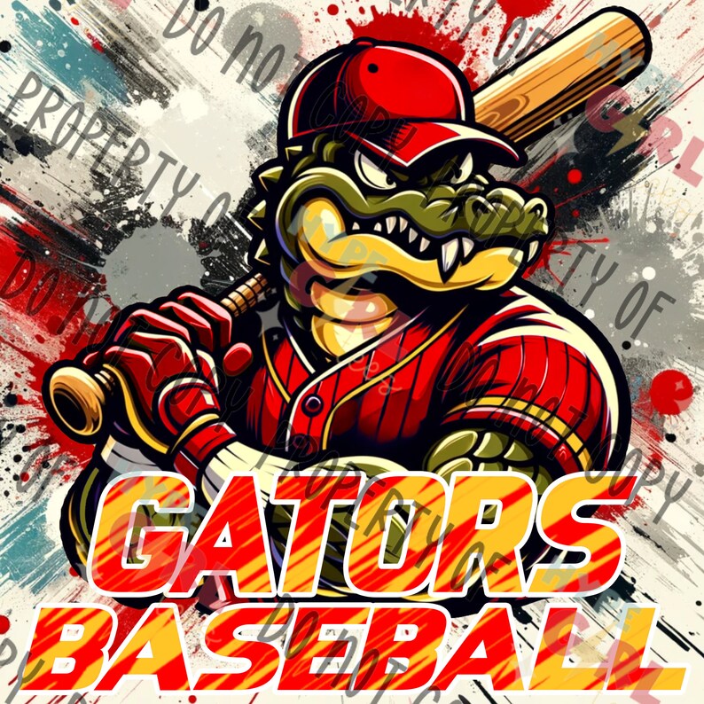 Gators Baseball / Softball Mascot PNG Digital File. Maroon & White ...