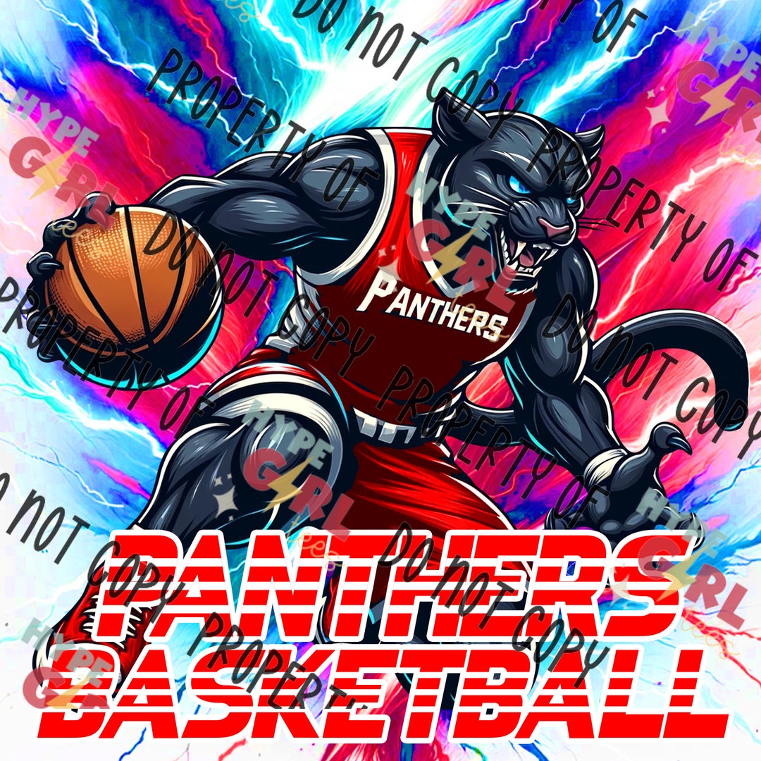 Panthers Basketball PNG Digital File. Red & White Variation. Other ...