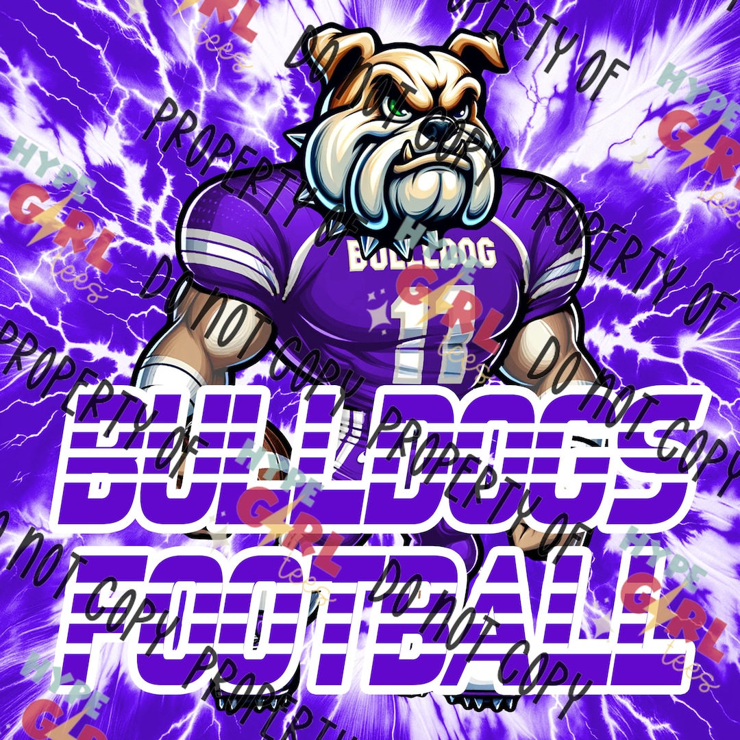 Bulldogs Football PNG Digital File. Purple & White Variation. Other ...