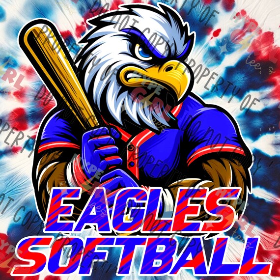 Eagle With Baseball Bat Logo