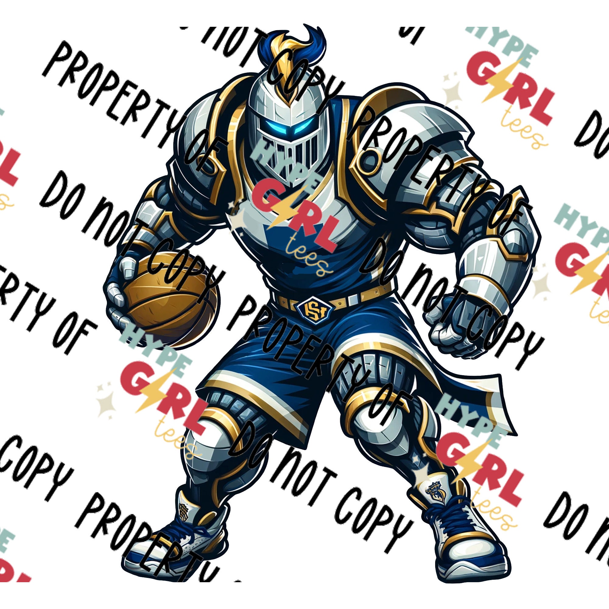 Knights Basketball Mascot PNG, Digital File. Knights Logo. Blue & Gold ...