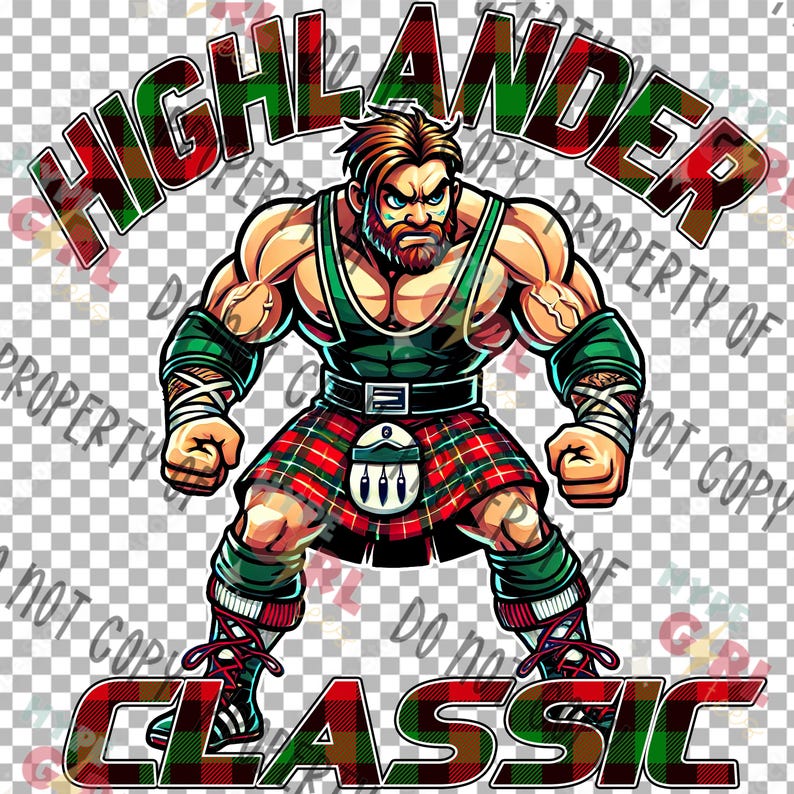 Exclusive Highlanders Wrestling Male & Female Designs - Etsy
