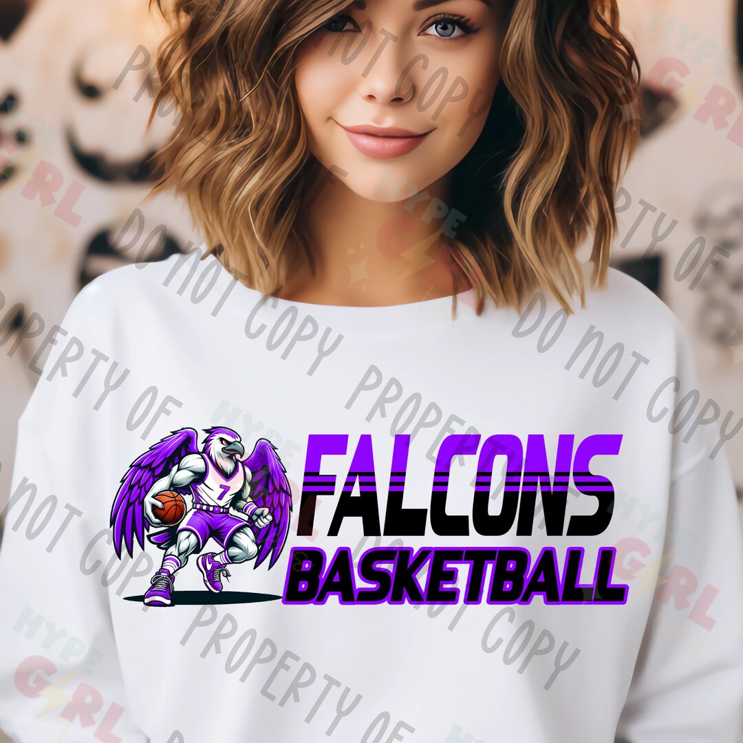 Falcons Basketball Shirt Design PNG, Purple & White Variation. Others ...