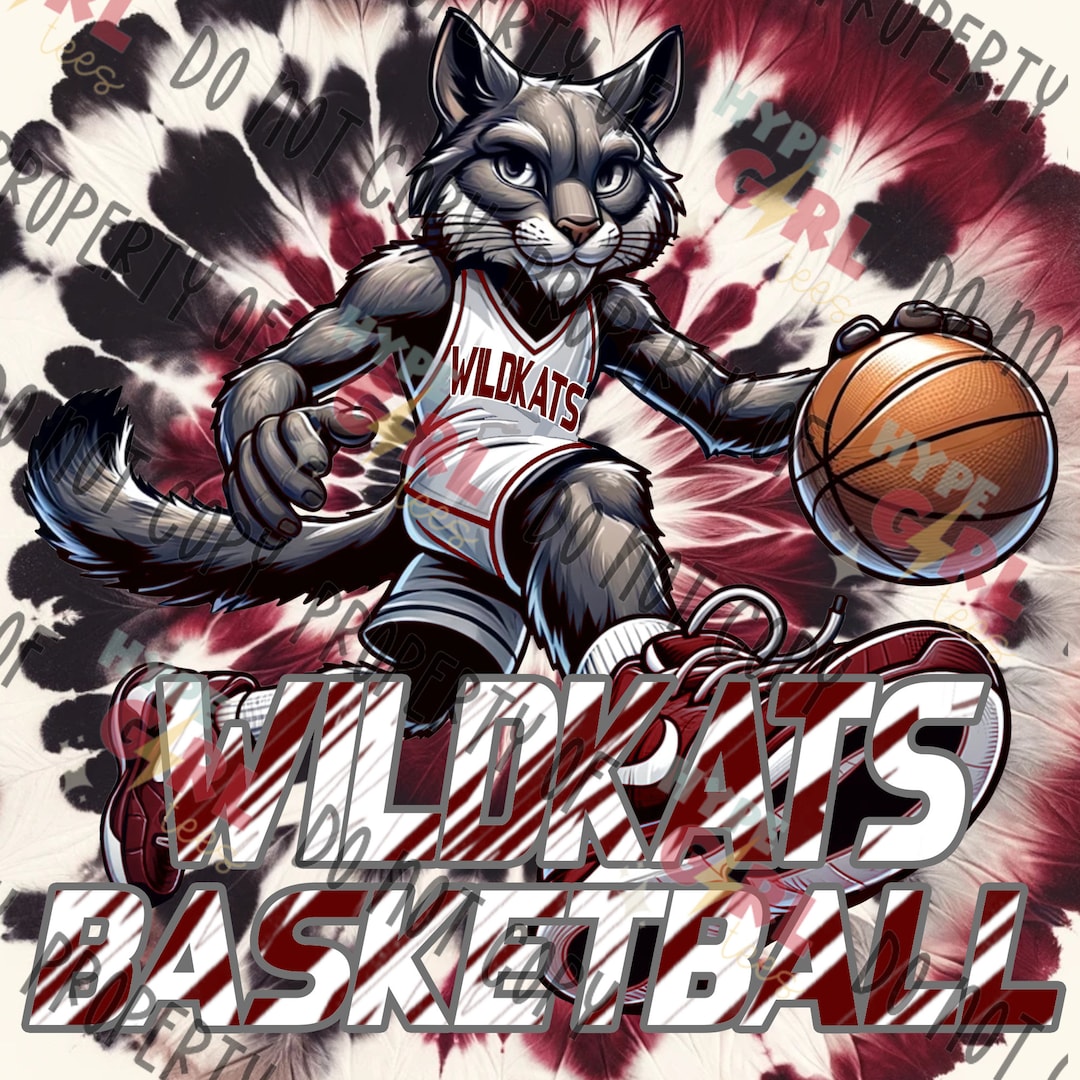 Wildcats Basketball Mascot PNG, Design2 Digital File. Wildcat Logo ...