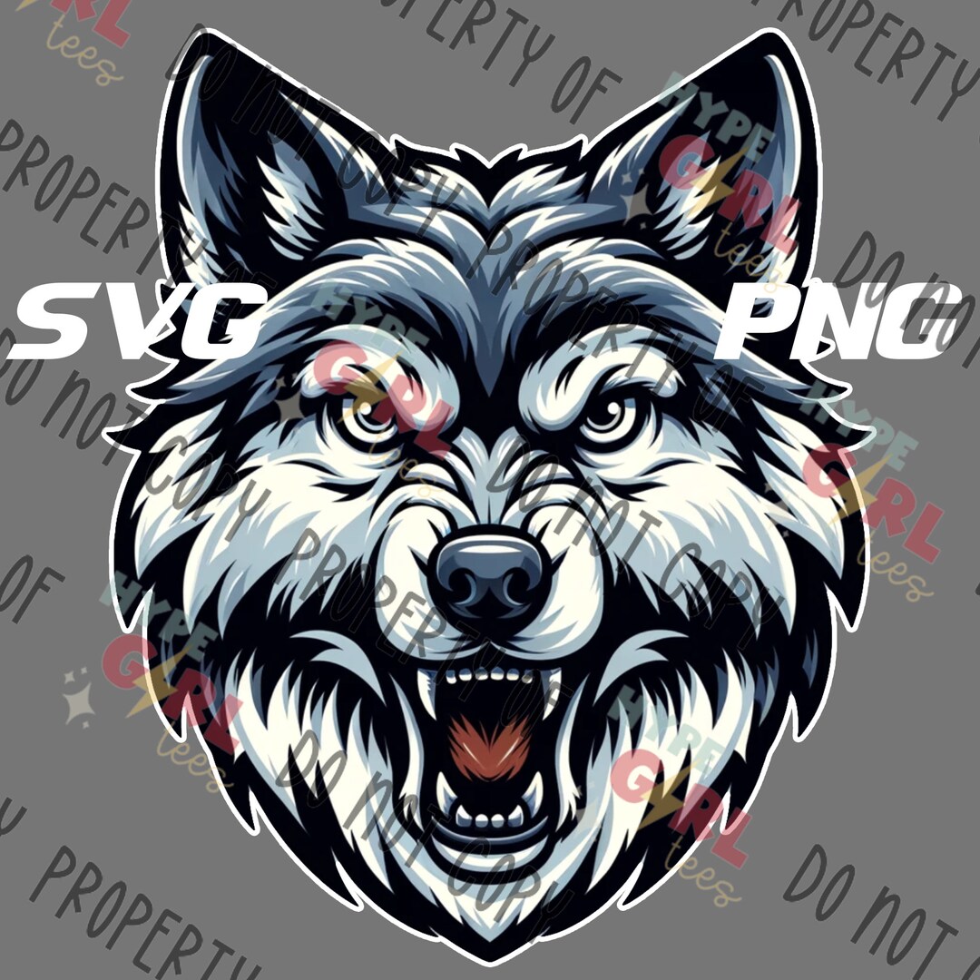 Wolf Head SVG + PNG, Digital File. Wolves Logo Instant Download. TONS ...