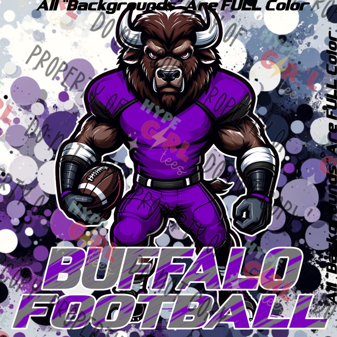 Buffalo Football PNG Digital File. Purple & Silver Variation. Other ...