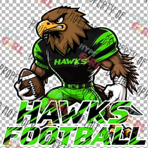 Hawks / Falcons Design PNG Digital File. Black & Green Variation. Other ...