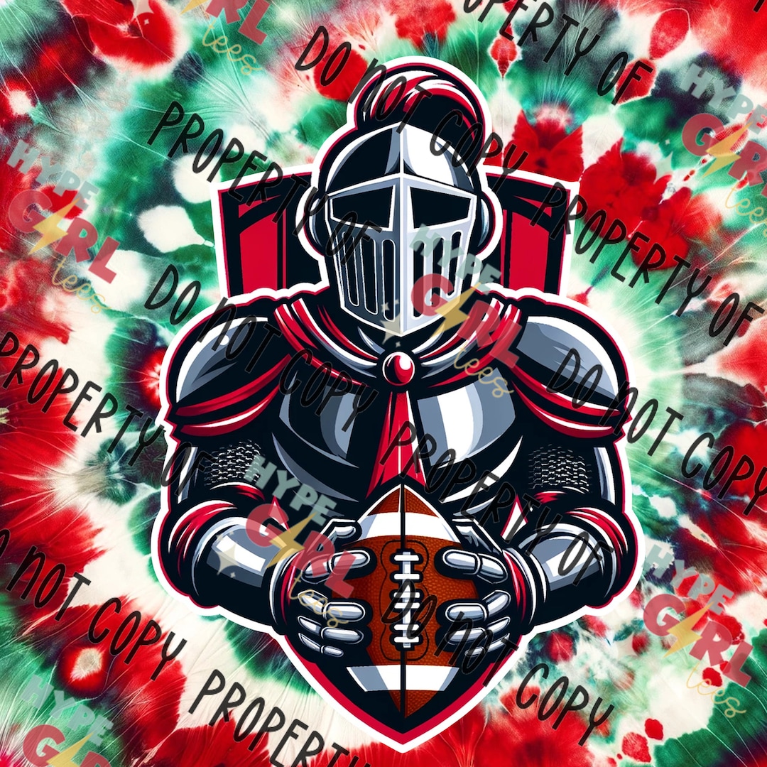 Knights Football Logo PNG, Digital File. Hawks Logo. Black & Red ...