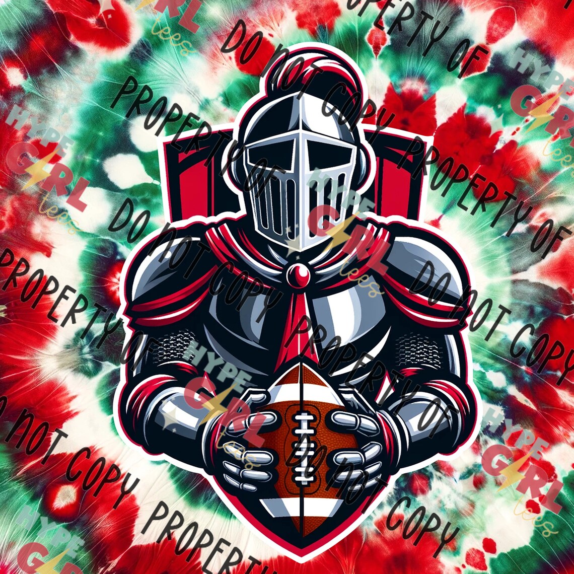 Knights Football Logo PNG, Digital File. Hawks Logo. Black & Red ...